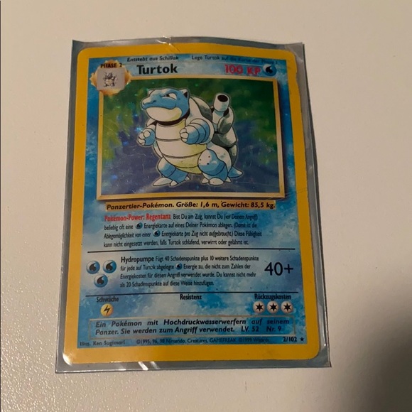 Other | 1995 German Blastoise Discontinued Holo | Poshmark